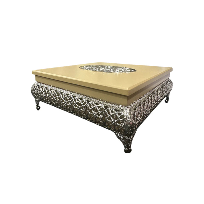 Silver Accented Four Partition Square Box